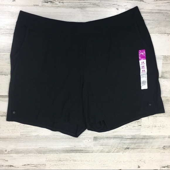 Just My Size | Shorts | Nwt Jms Black 0 Cotton Shorts 4x | Poshmark
